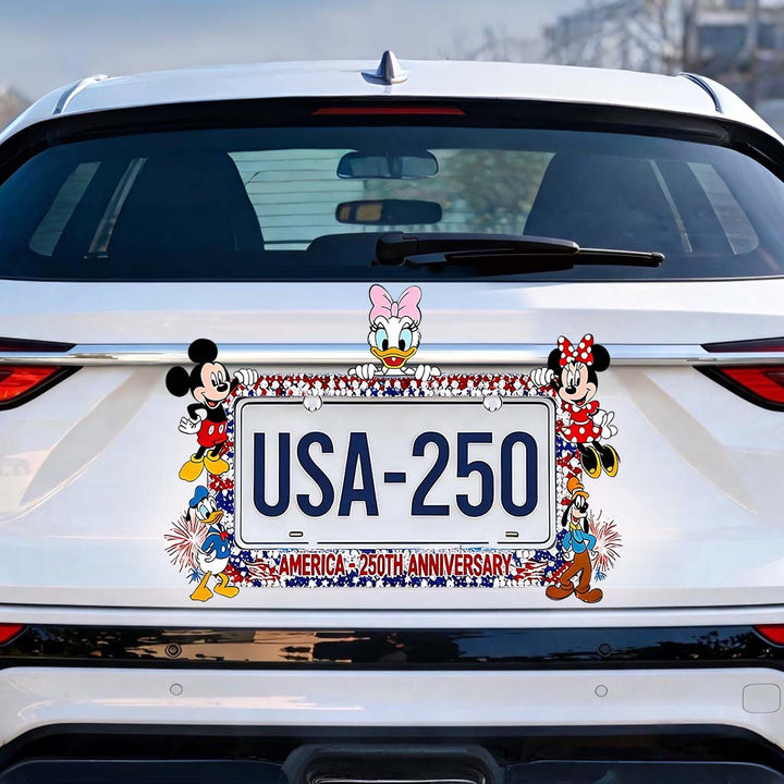 Cartoon Characters, 250th Anniversary - Personalized Mouse License Pla ...