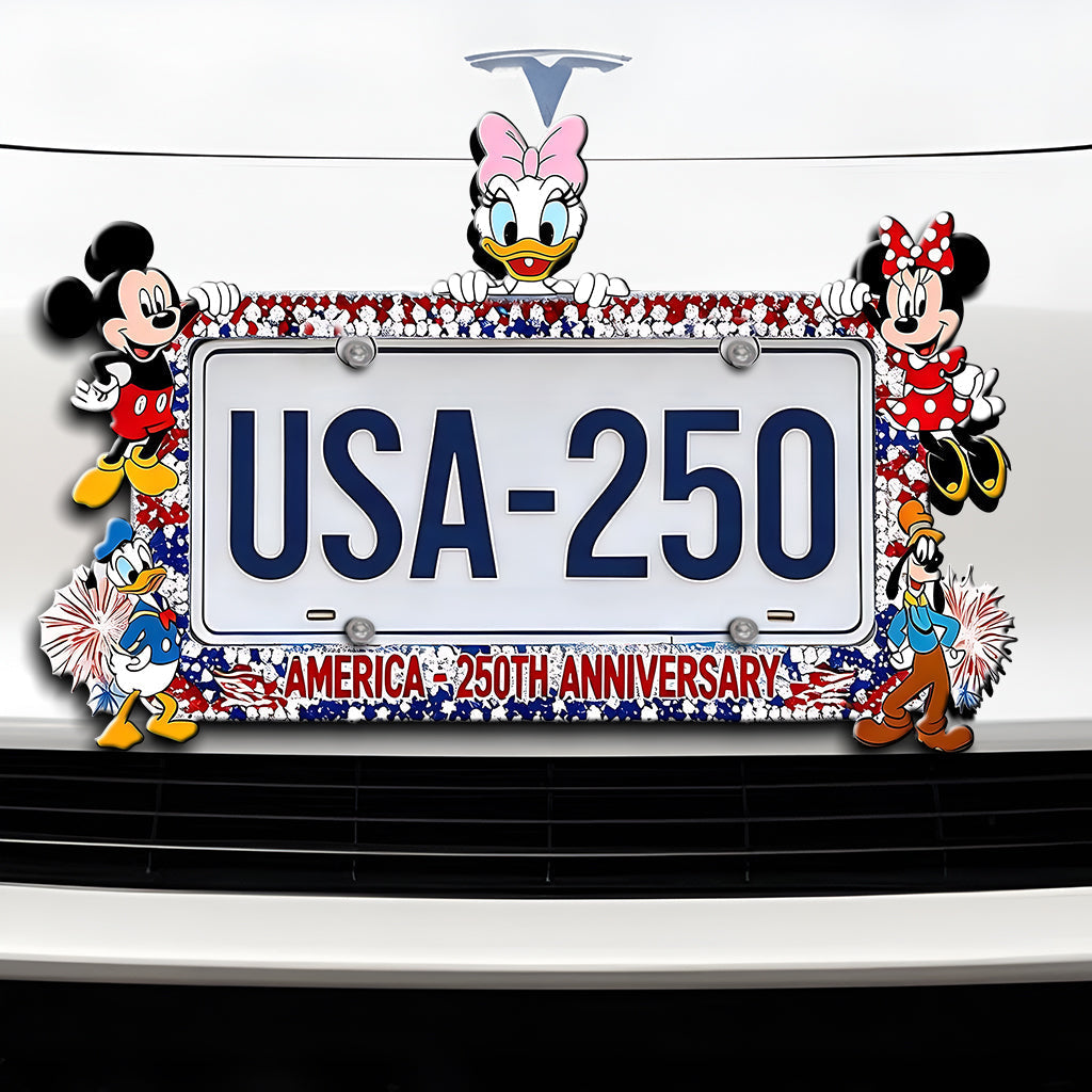Cartoon Characters, 250th Anniversary - Personalized Mouse License Pla ...