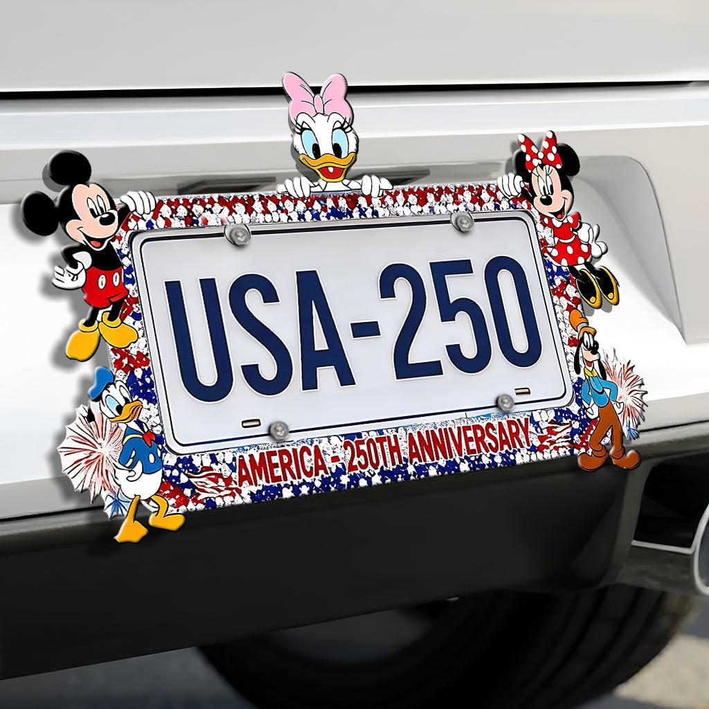 Cartoon Characters, 250th Anniversary - Personalized Mouse License Pla ...