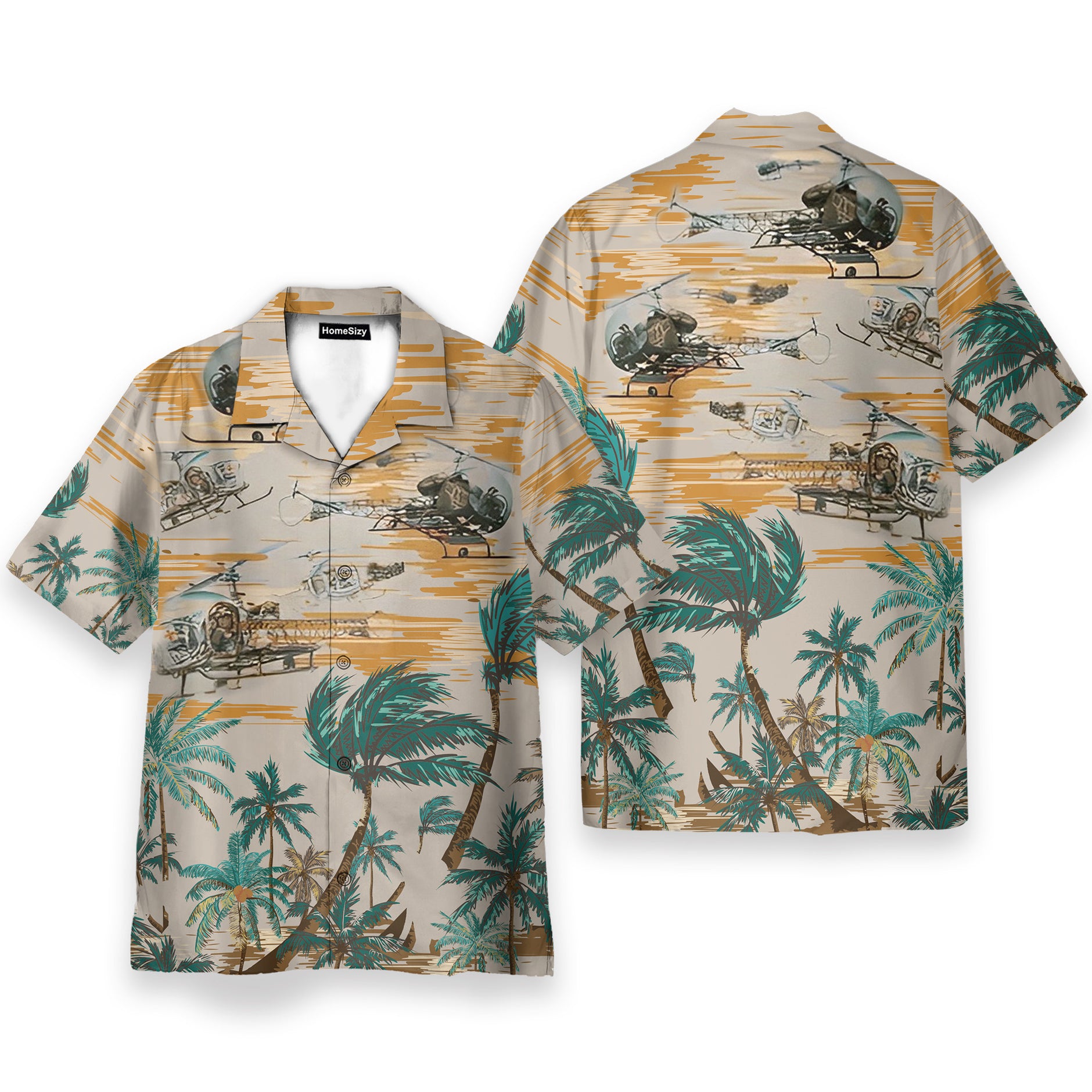 US Army Bell H Men's Button's Up Shirts - Hawaiian Shirt – Homesizy